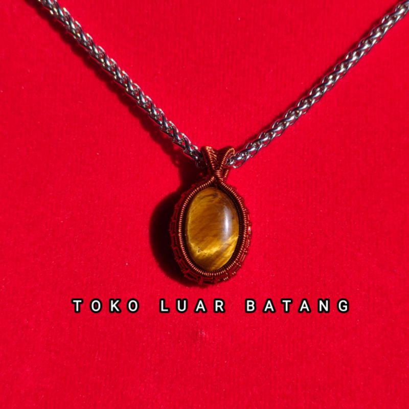 Jual Kalung liontin batu akik macan lodaya elegant etnik Natural 100% ...