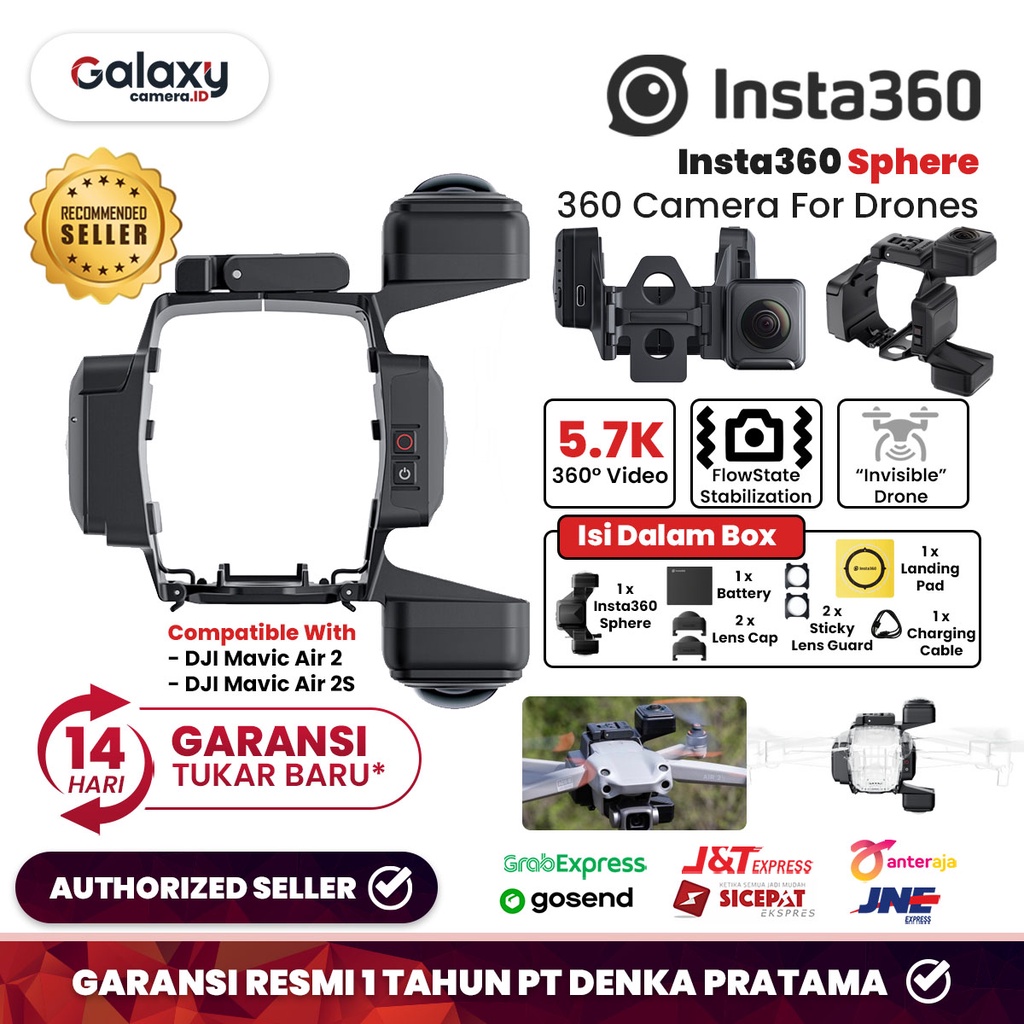 Jual Insta360 Sphere Invisible 360 Drone Camera Insta 360 Sphere RESMI | Shopee Indonesia