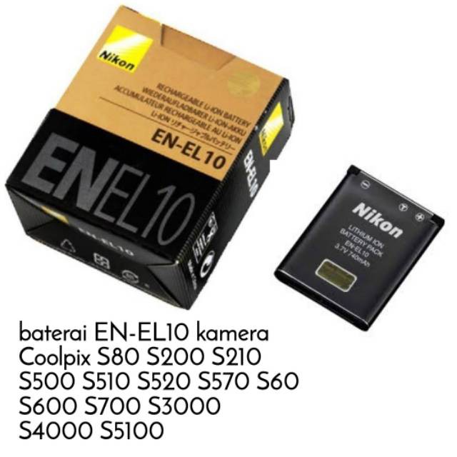 Jual Battery - Baterai Nikon EN-EL10 Original | Shopee Indonesia