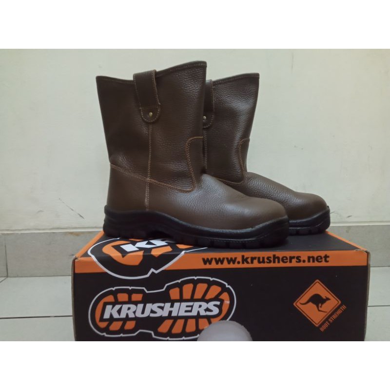 Jual SEPATU SAFETY SHOES KRUSHER TEXAS BLACK & BROWN ORIGINAL Krushers ...