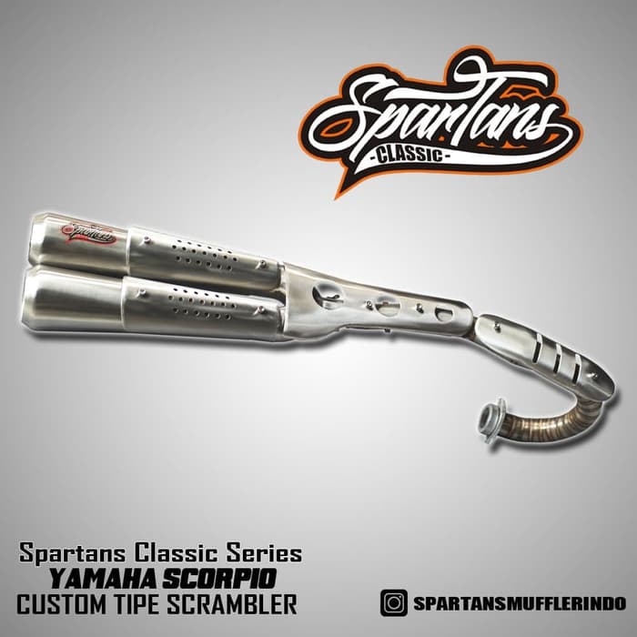 Jual Double Silencer Knalpot Scrambler basic Scorpio Tiger Thunder ...