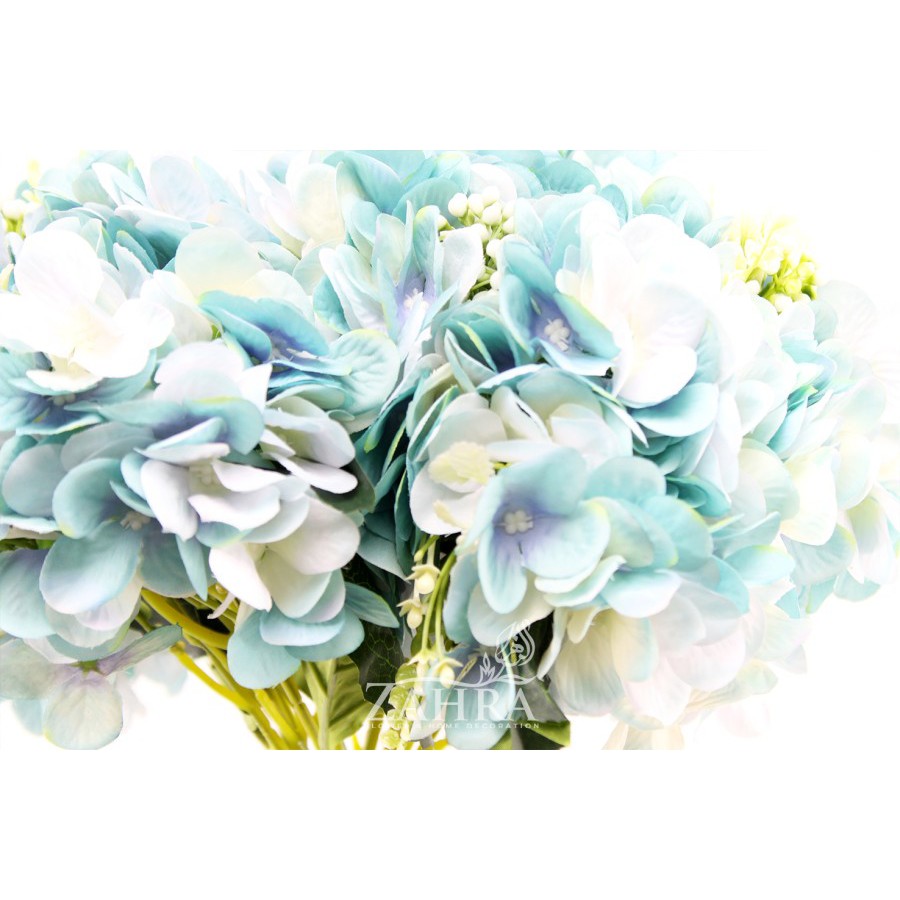Jual Bunga Bucket / Hand Holding / Artifical Flower Hydrangea Biru ...