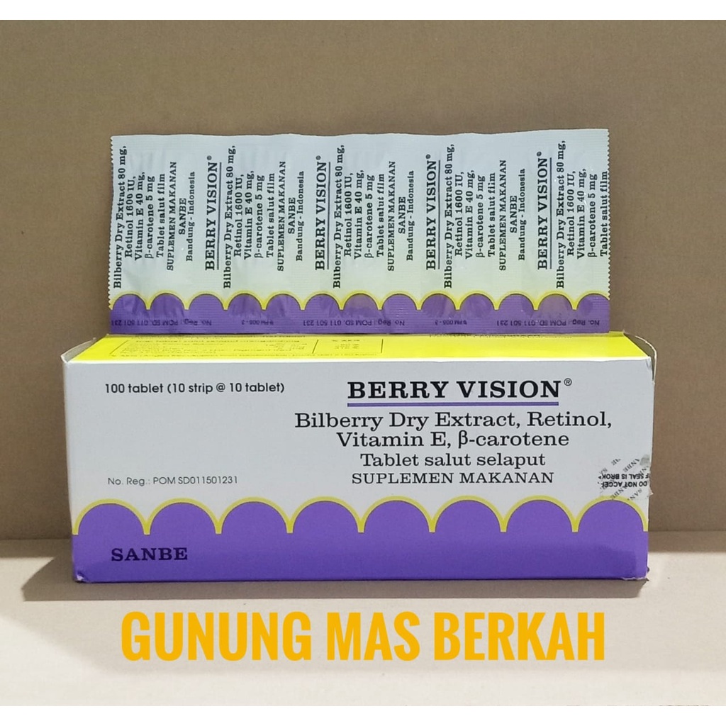 Jual BERRY VISION Berry Vision isi 10 tablet - memelihara kesehatan ...