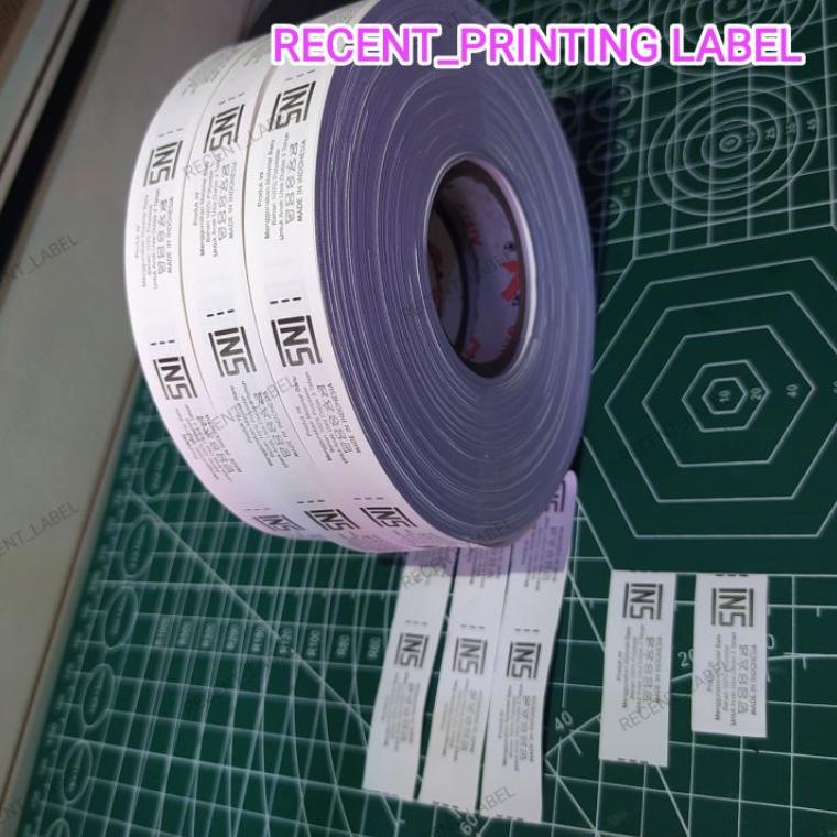 Jual [PRODUK JA8GV] Printing label, carelabel, wash label, sni logo 1 ...