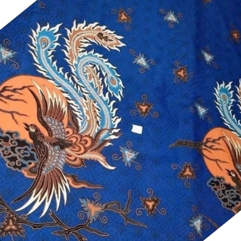 Jual Kain batik solo alusan merak bulan biru | Shopee Indonesia
