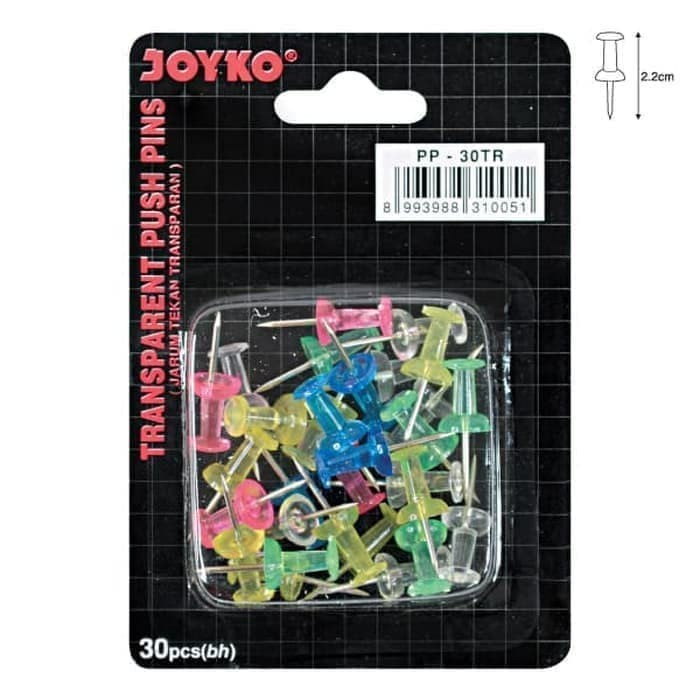 Jual TUSUK KERTAS / PUSH PIN PP-30 TR / TT - 11 (PK PAYUNG) JOYKO ...