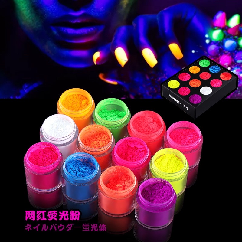 Jual Night Elfs night lights powder bubuk neon nyala nail art makeup ...