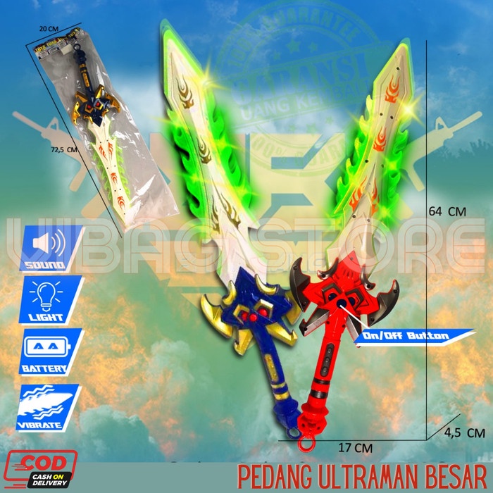 Jual Mainan Pedang Ultraman Besar Ninja Rangers Sword Toys Menyala ...
