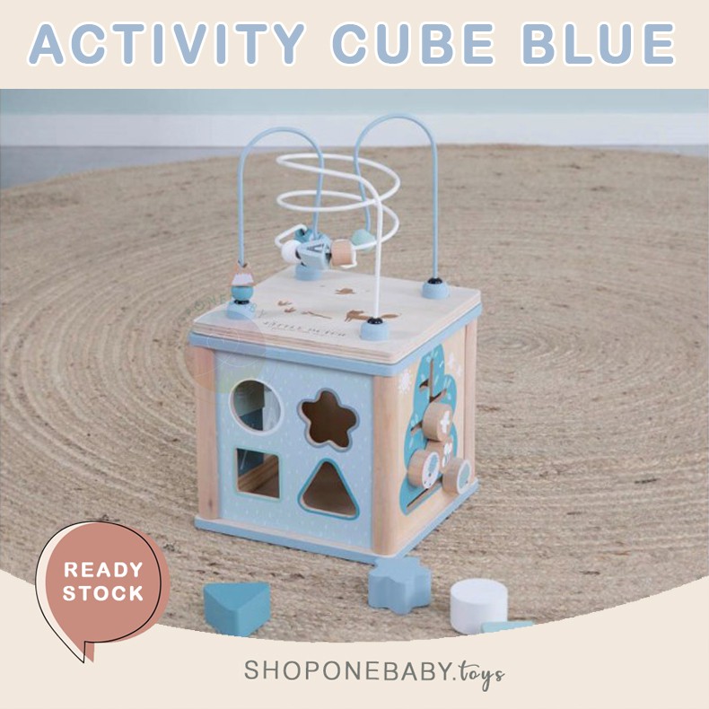Jual INSTAN Baby Toddler Wooden Activity Cube Bead Maze Kids Sensory ...