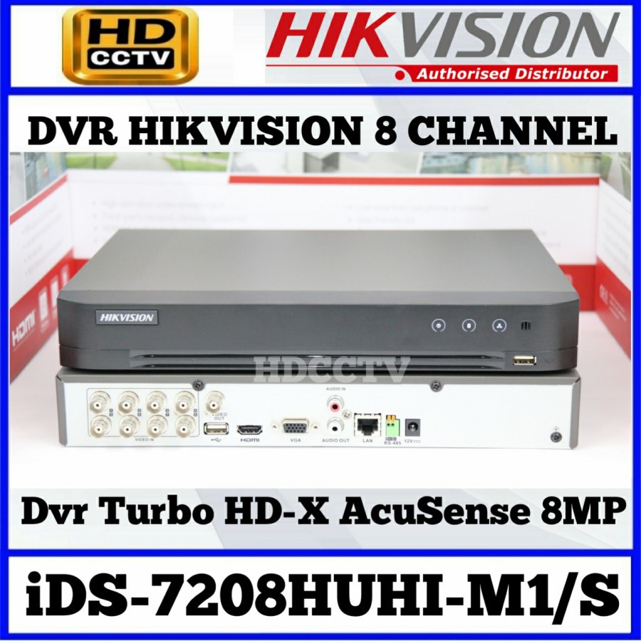 Jual DVR HIKVISION iDS-7208HUHI-M1/S 8 CHANNEL AcuSense/Face Detection ...