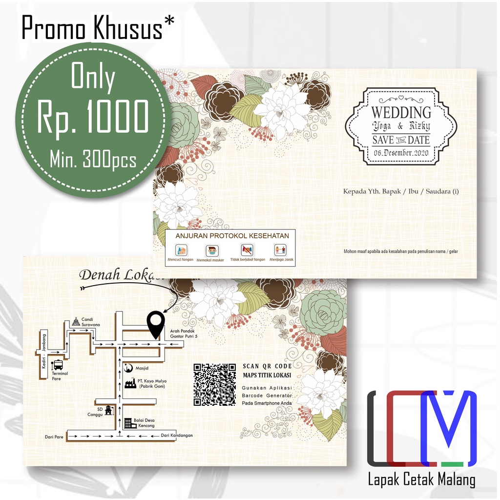 Jual Undangan Pernikahan CUstom tema Rustic 1 | Shopee Indonesia