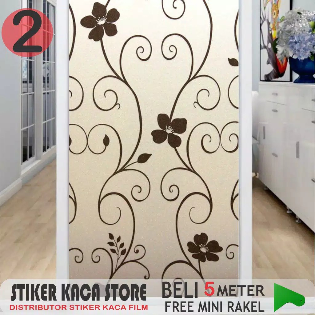 Jual Stiker Kaca Film Jendela Rumah / Dekorasi Jendela / Sticker Kaca ...