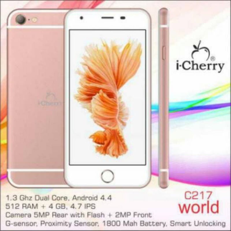 Jual HP ICHERRY C217 ANDROID (GRATIS TOPI / TSHIRT) | Shopee Indonesia