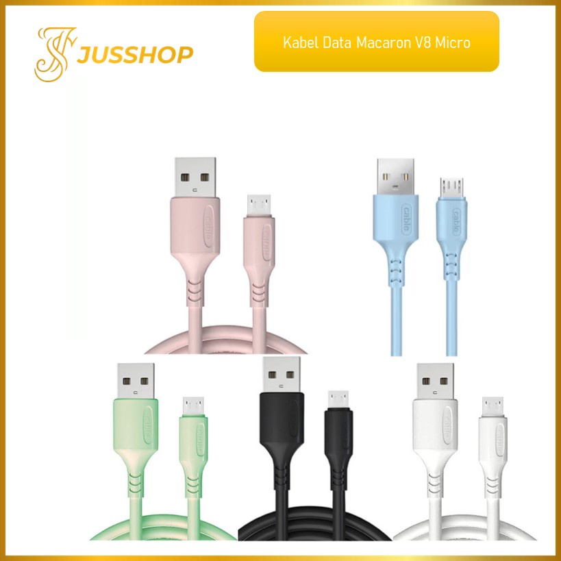 Jual Kabel Data Macaron Micro Usb Fast Charging Data Cable V8 Kabel ...