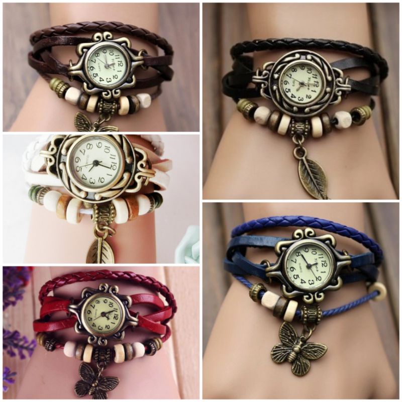 Jual Jam Tangan Gelang Etnik Vintage Tribal Jam Tangan Gelang Lilit ...