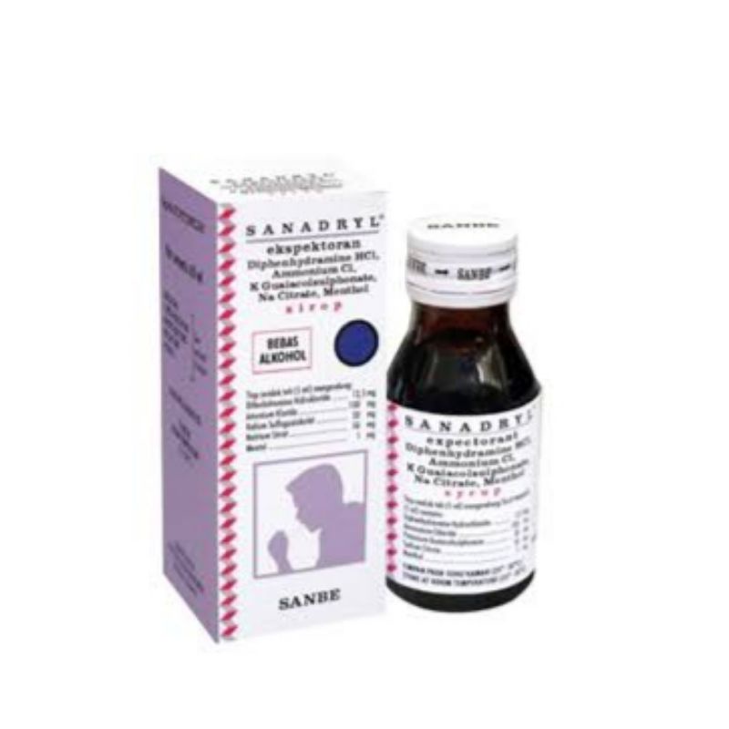 Jual sanadryl exp expectorant sirup 60ml 60 ml obat batuk berdahak ...