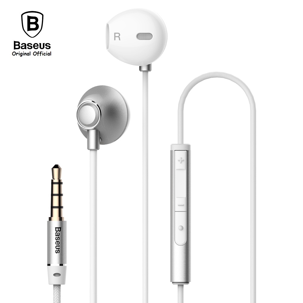 Jual BASEUS ORIGINAL H06 Encok Wired Earphone Headset Hanfsfree 3.5mm ...