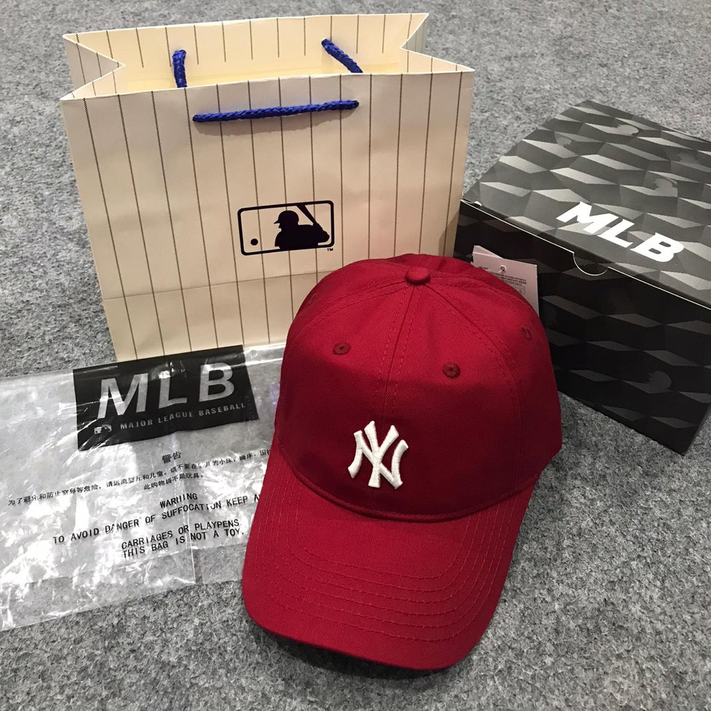 Jual Topi MLB Original Import - NY Vintage Maroon Logo White | Shopee ...