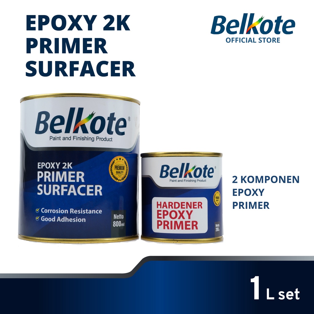 Jual Belkote Epoxy 2K Primer Surfacer - Jade Green (Cat Dasar Epoxy ...