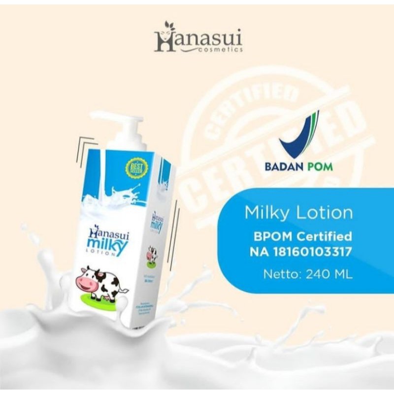 Jual Hanasui Hand & Body Lotion Milk 240ml | Shopee Indonesia