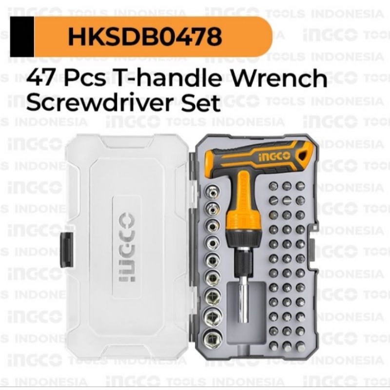 Jual 47pcs T-handle wrench screwdriver set INGCO HKSDB0478 Toolkit ...
