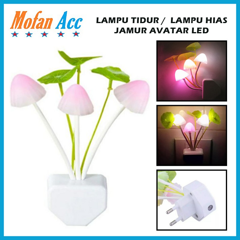 Jual Lampu Tidur Jamur Avatar Mushroom Lamp Sensor LED Night Lamp hias ...