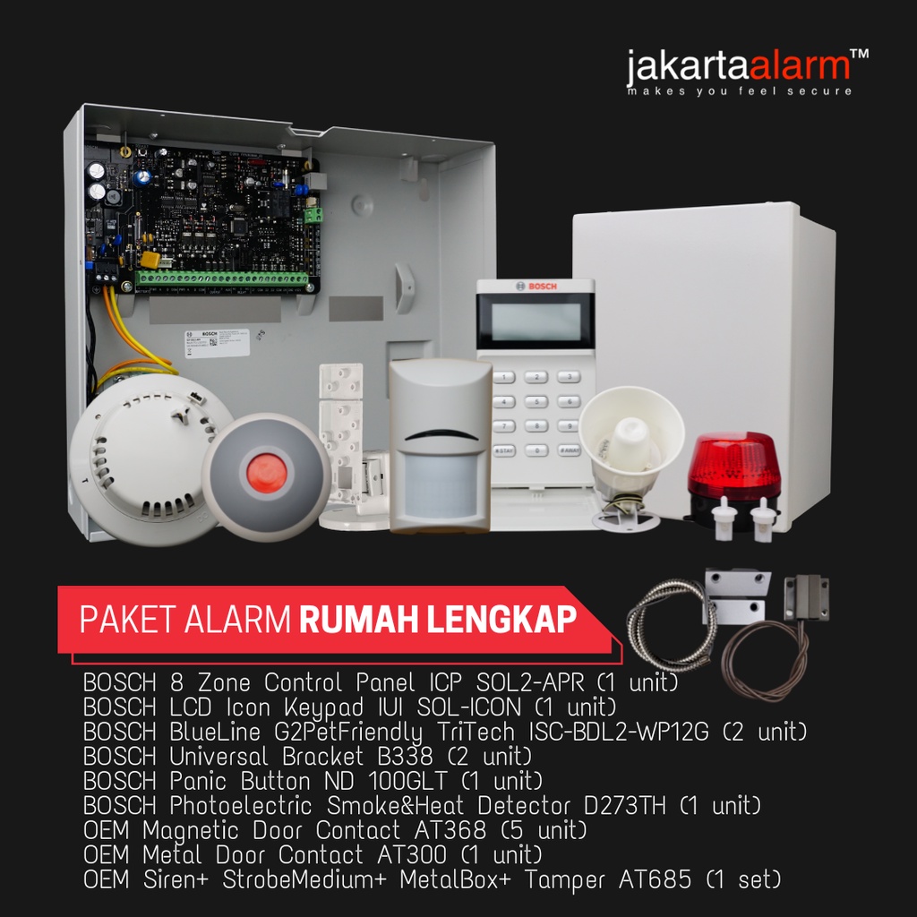 Jual Alarm Rumah Anti Maling Lengkap dengan Sensor Gerak, Panic Button ...