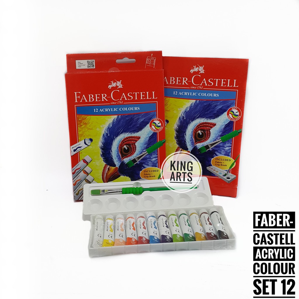 Jual Faber-castell Acrylic Colour set 12 | Shopee Indonesia