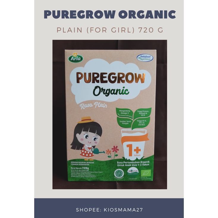 Jual PUREGROW Susu Formula Organic 720 g Girl (EXP. 03 2022 dan 09 2022 ...