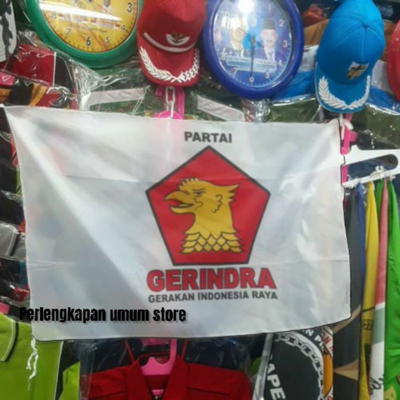 Jual BENDERA PARTAI GERINDRA UKURAN 60×90 CM PER 100 LEMBAR Bendera ...