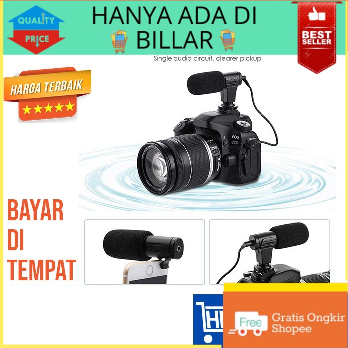 Jual MICROPHONE SHOTGUN CAMERA DSLR 3.5 MM MIC SUARA FOKUS MIKROFON ...