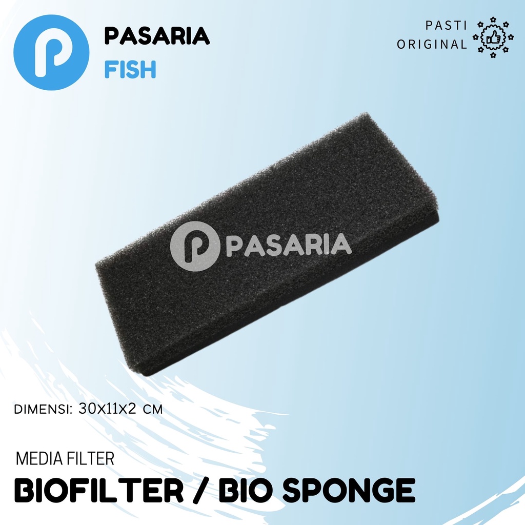 Jual Busa Bio Filter Foam / Spon Hitam Media Filter Kolam 11x30x2 cm ...
