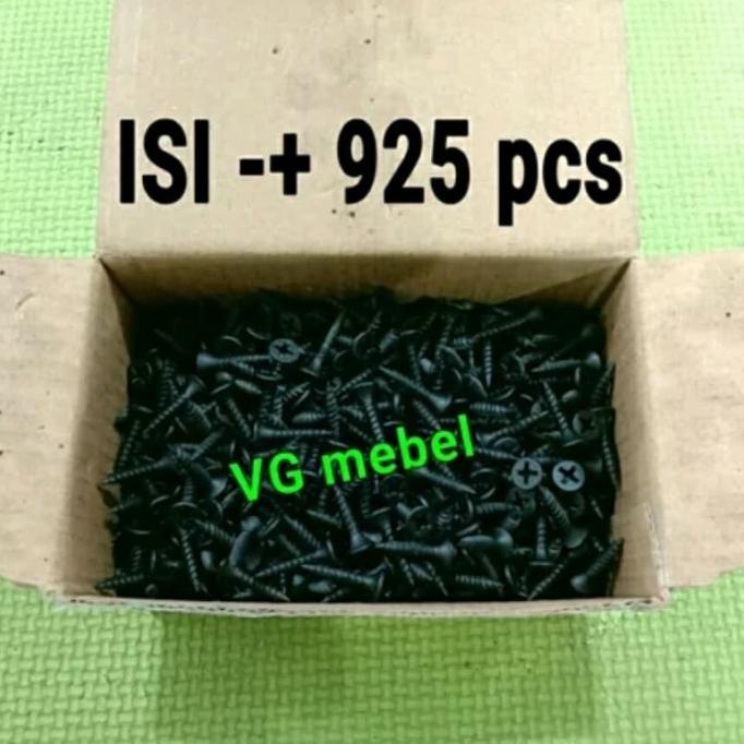 Jual Open DS] Skrup gypsum drywall 3/4" - Sekrup baja hitam 2cm isi 925 ...