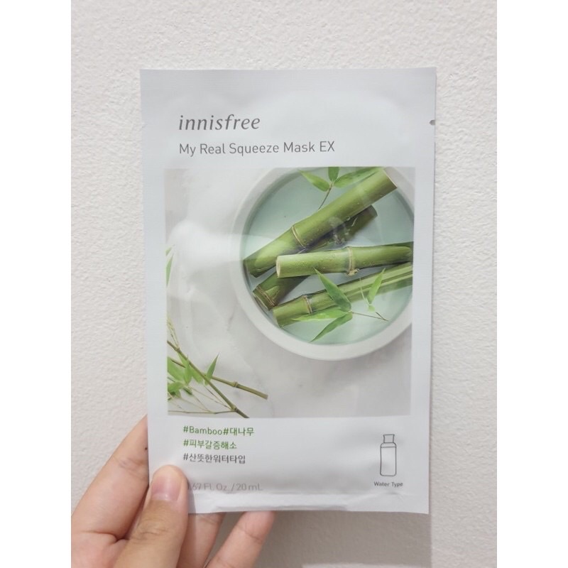 Jual Innisfree My Real Squeeze Mask EX 20ml Bamboo | Shopee Indonesia