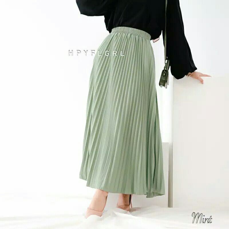 Jual PREMIUM ROK PLISKET WARNA LIGHT EDITION | Shopee Indonesia