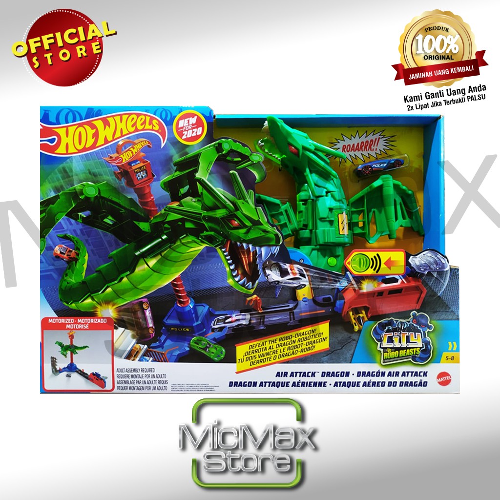 Jual Hot Wheels HotWheels City Robo Beasts Air Attack Dragon | Shopee ...