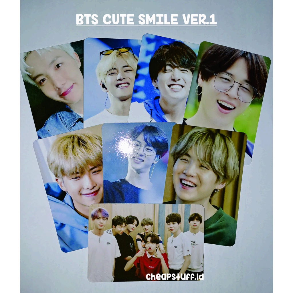 Jual Photocard unofficial BTS cute smile VER.1 / photocard bts murah ...