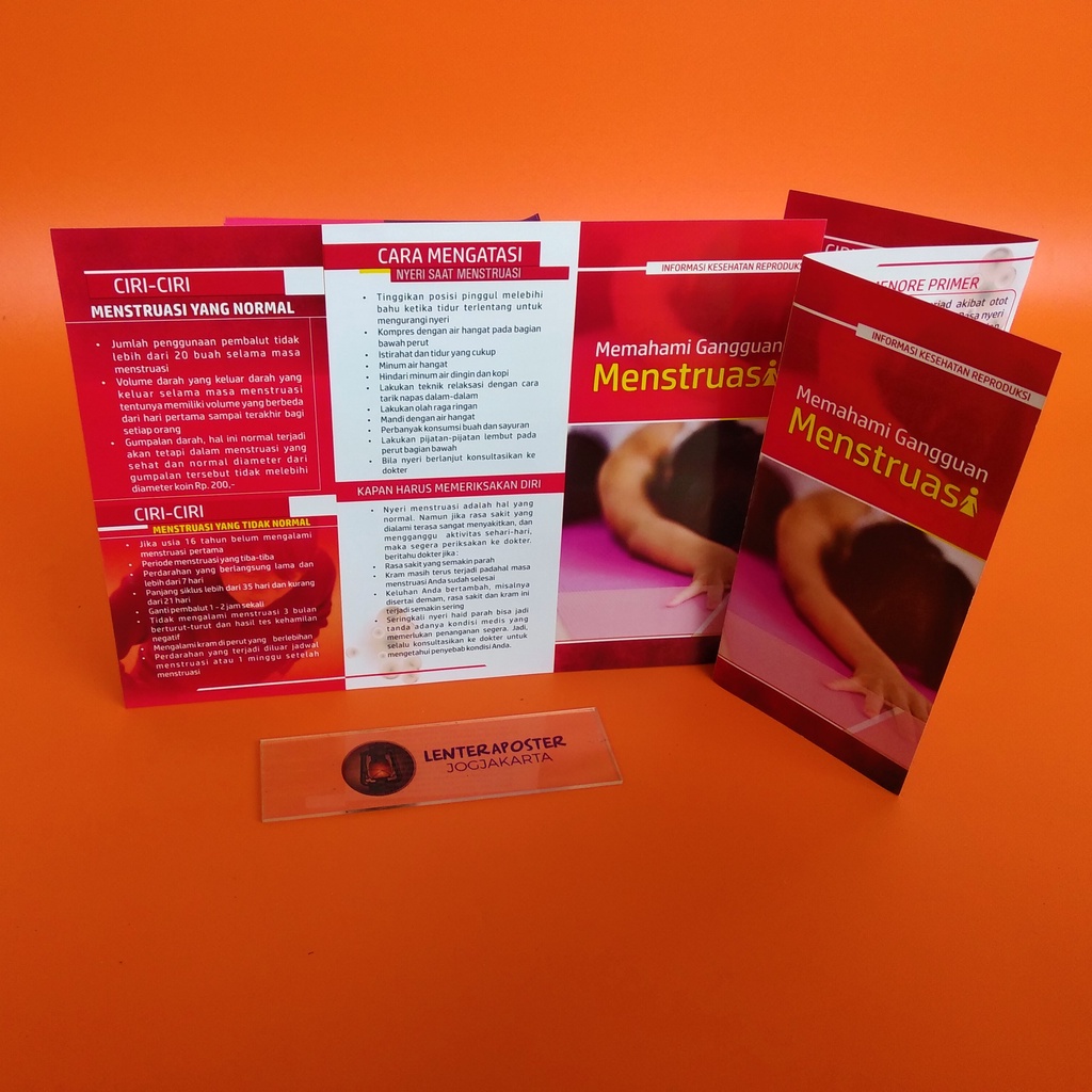Jual Leaflet memahami gangguan menstruasi, Leaflet Informasi Kesehatan Reproduksi wanita. Isi 25 ...