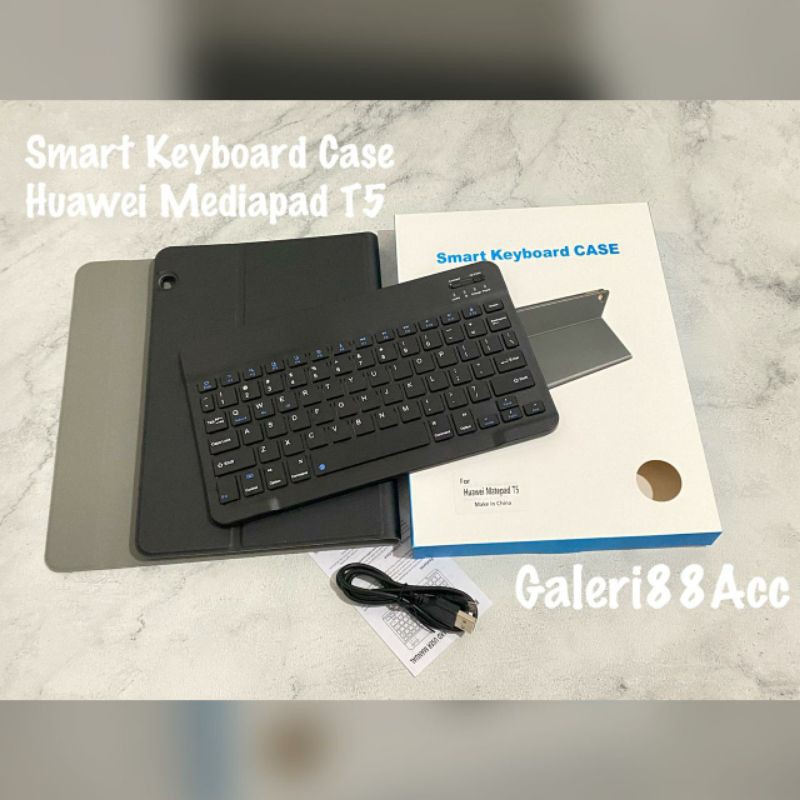 Jual Huawei Mediapad T5 Flip Book Cover Standing keyboard Bluetooth ...
