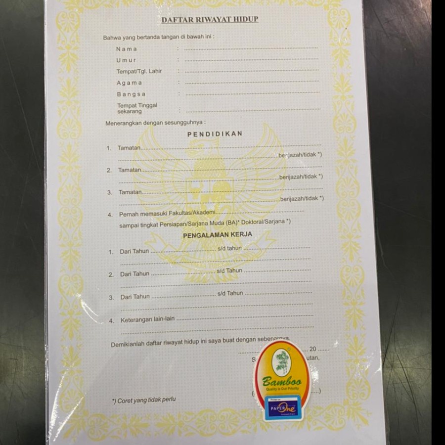 Jual DAFTAR RIWAYAT HIDUP | Shopee Indonesia