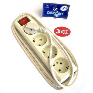 Jual STOP KONTAK 4 LUBANG + KABEL 3 METER + SWITCH ON|OFF | STOP KONTAK ...