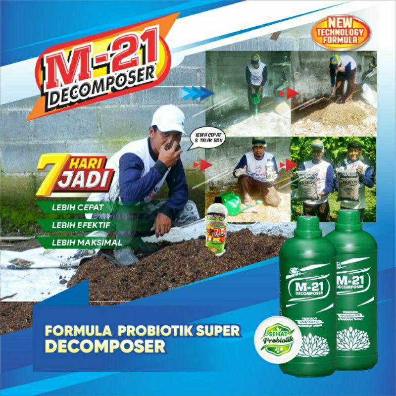 Jual M-21 Decomposer 1 liter Bakteri Pembenah Tanah M21 Dekomposer ...