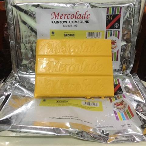 Jual [1kg] Mercolade Banana 1kg Chocolate Rainbow Compound - Cokelat ...