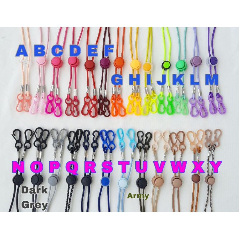 Jual Strap Tali Masker 2in1 / Tali Karet Masker Polos Pria Wanita ...