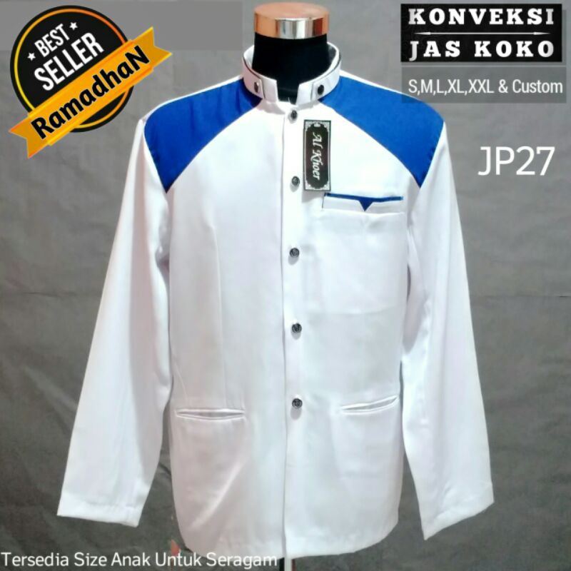 Jual Baju muslim pria Jasko / Jas koko Polos / Koko polos / Seragam ...