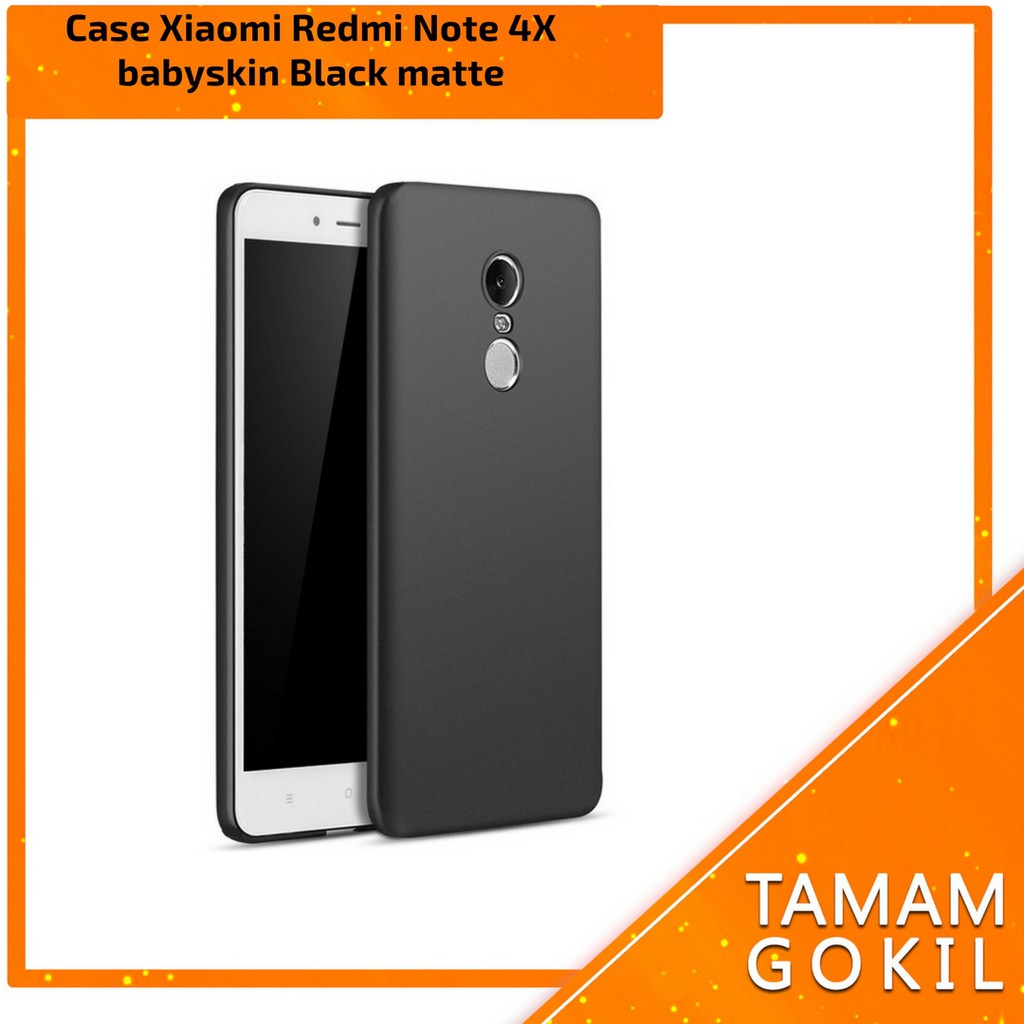 Jual Case Xiaomi Redmi Note 4X Snapdragon Babyskin Soft BLACK MATTE ...
