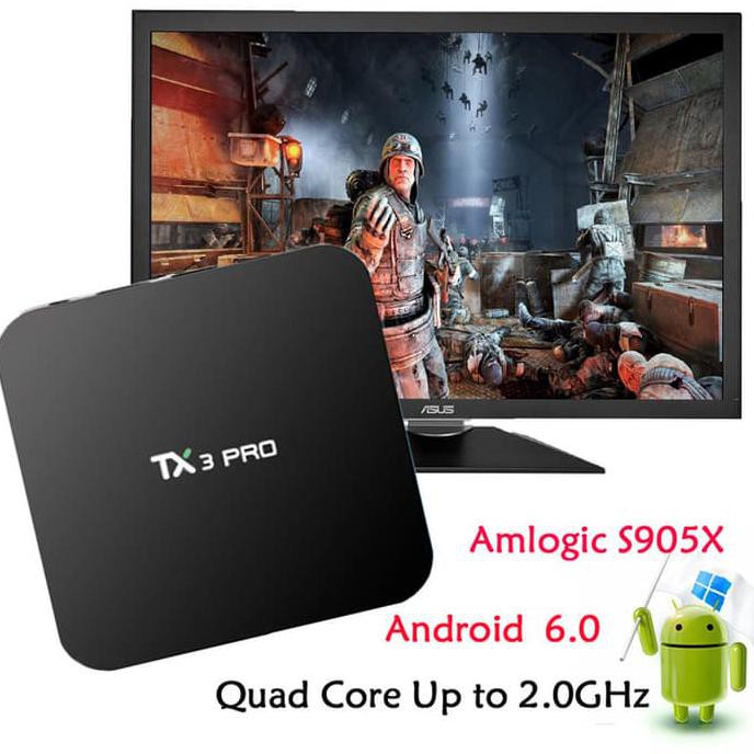 Jual Promo Android Tv Box Tx3 Pro Android 6.0 Marshmallow Amlogic S905X ...