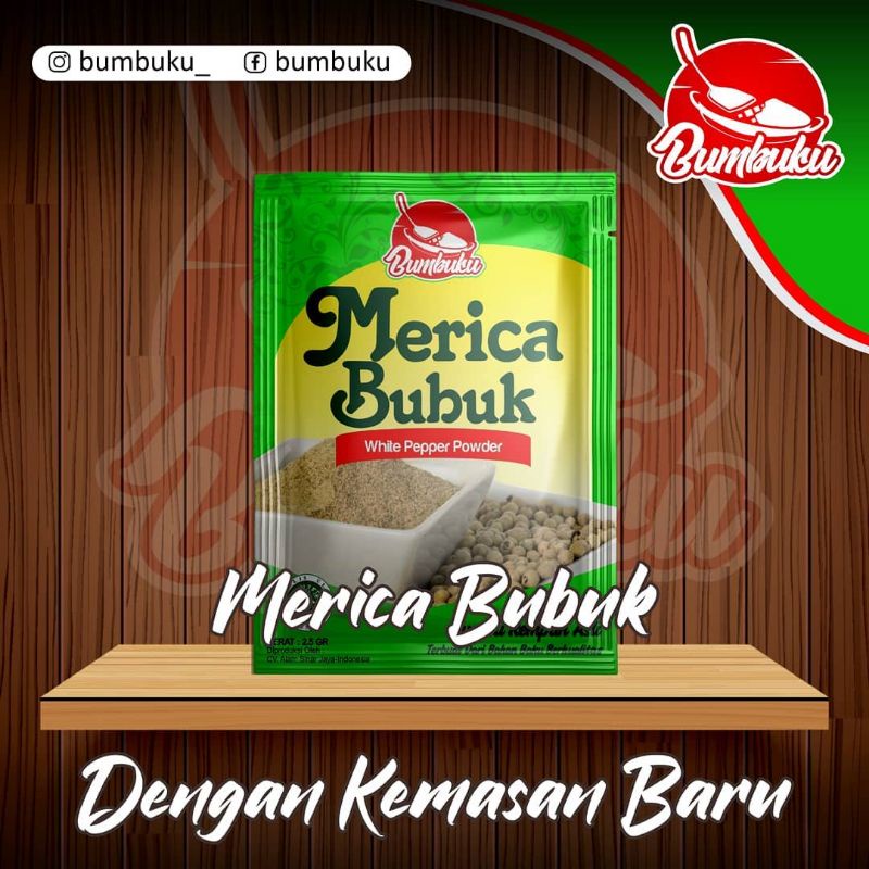 Jual Mrica Bubuk sachet / renceng merk Bumbuku isi 2.5 gr x 12 sachet ...