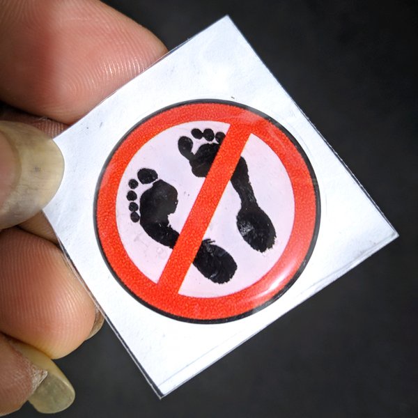 Jual PDR EMBLEM WARNING DILARANG INJAK STICKER STIKER TIMBUL MOTOR ...