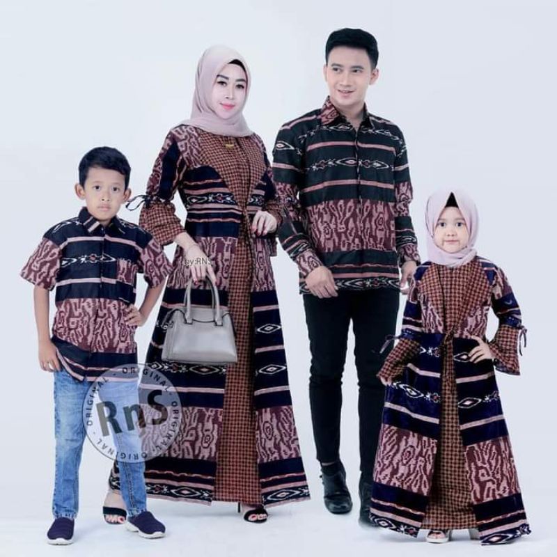 Jual gamis couple keluarga batik motif songket / baju ibu anak | Shopee ...